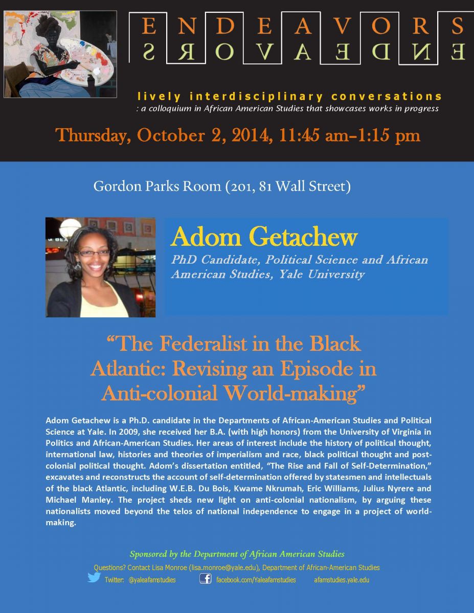 Endeavors: The Federalists in the Black Atlantic: Revisiting an Episode ...